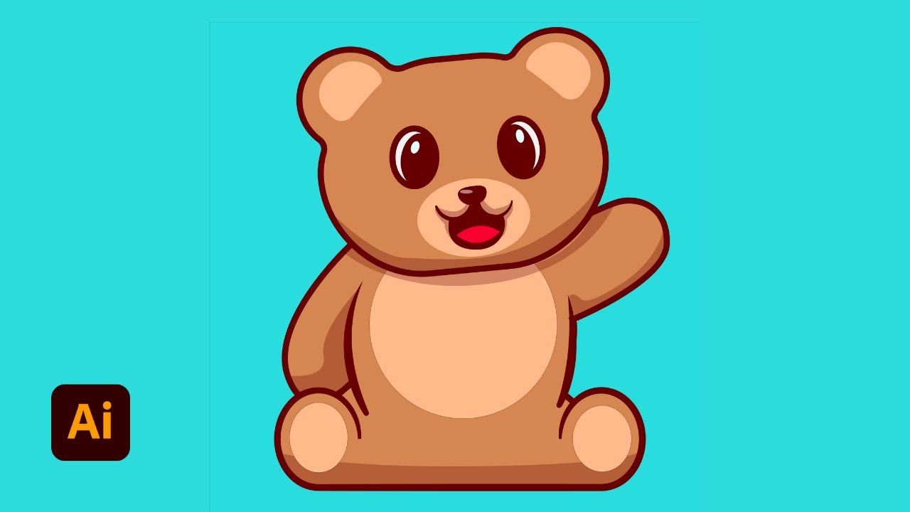 Illustrator Tutorial : How to Create Bear Vector