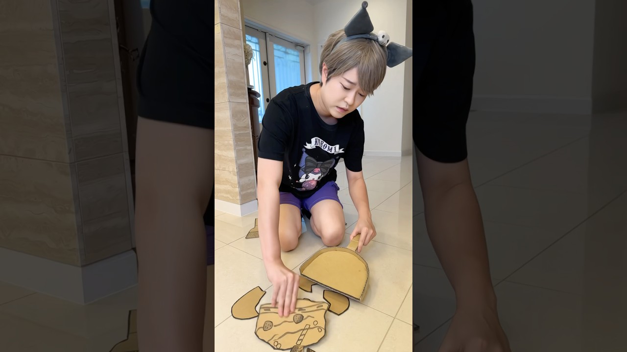 HELP ONE’S MOTHER WITH A CARDBOARD BOX！#asmr