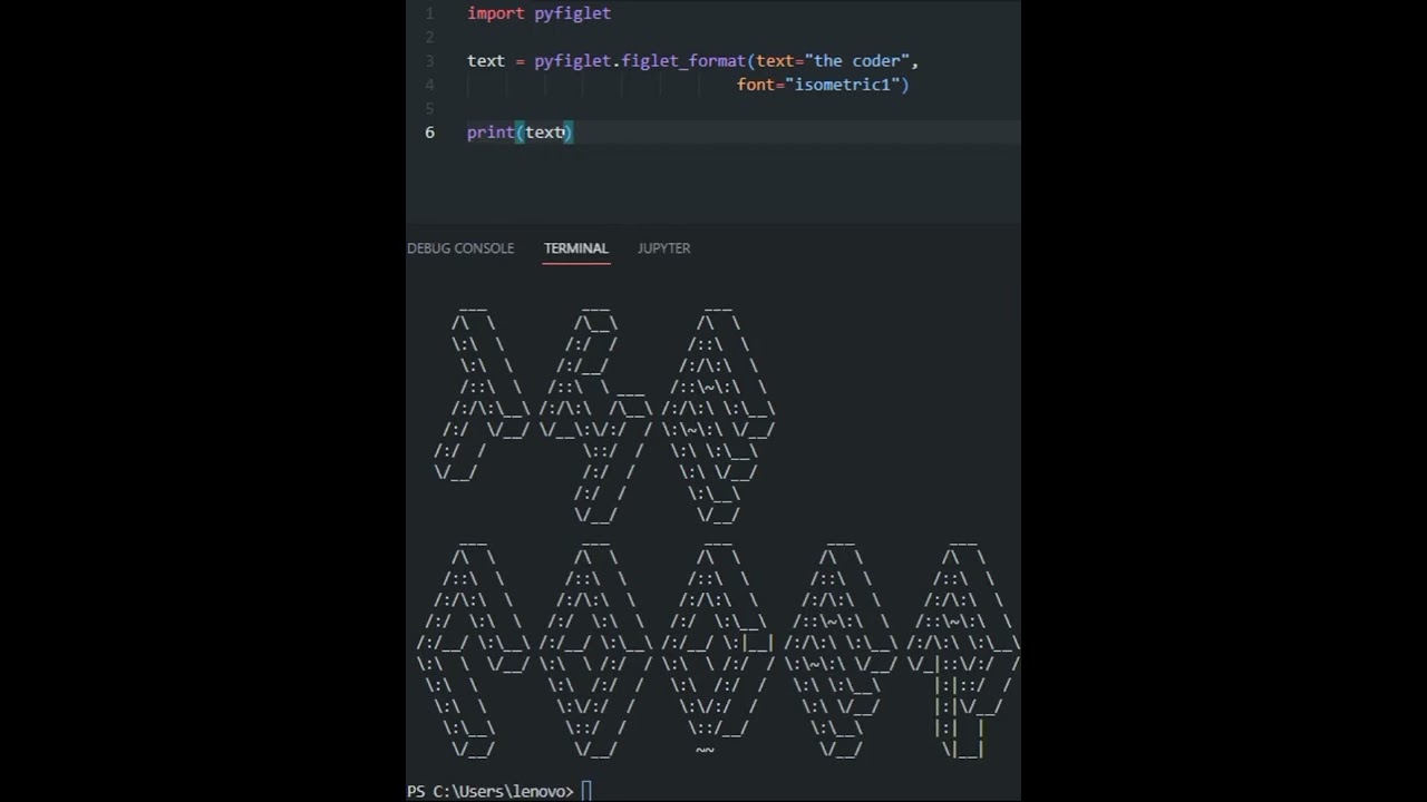 ASCII Art in python