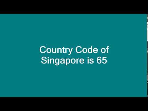 Country Code of Singapore is 65