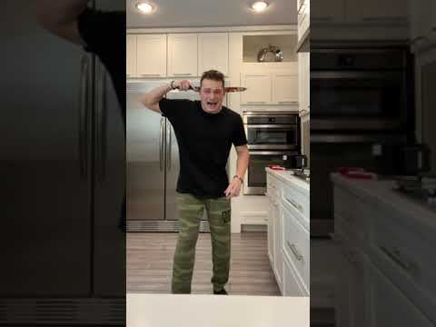 KNIFE THRU HEAD PRANK - #shorts