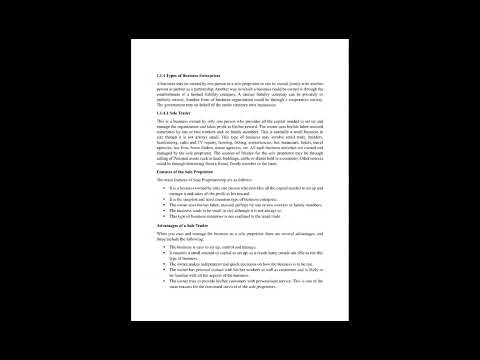BUSINESS MANAGEMENT-Types of business enterprise