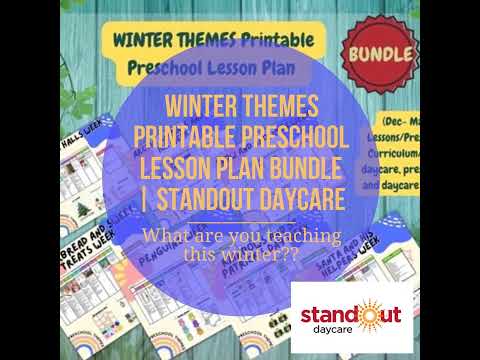 WINTER THEMES Printable Preschool Lesson Plan BUNDLE | Standout Daycare