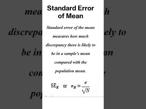 Standard Error of Mean #SSRV