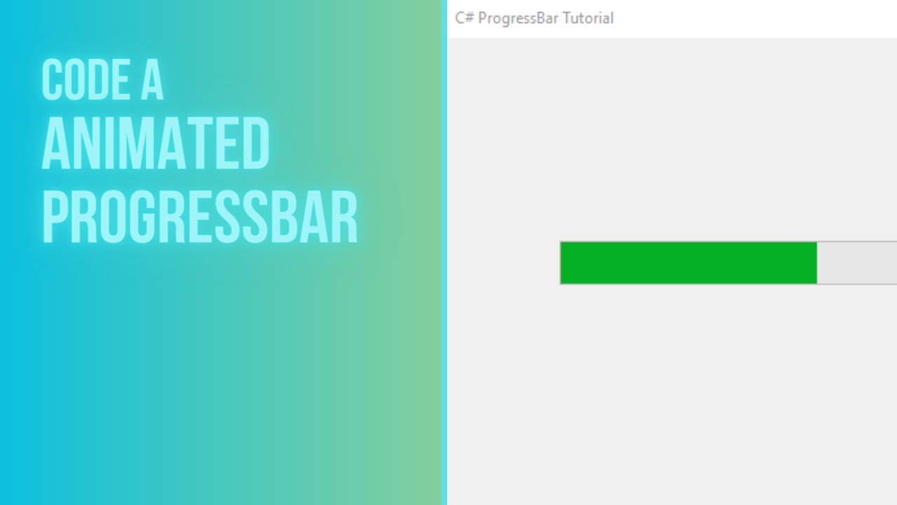How to create a animated ProgressBar in C# - Easy Tutorial!
