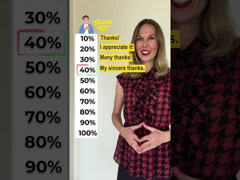 Different Ways To Say Thank You In English! #learnenglish #speakenglish #esl