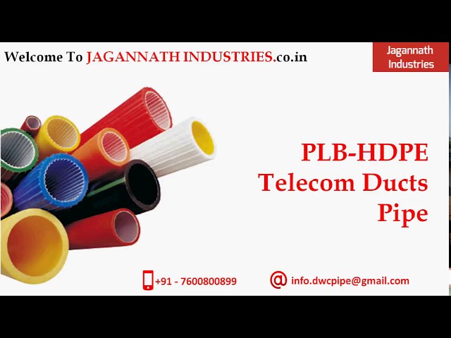 Hdpe Pipes & Fittings - Plb Duct Hdpe Pipe Manufacturer from Chennai