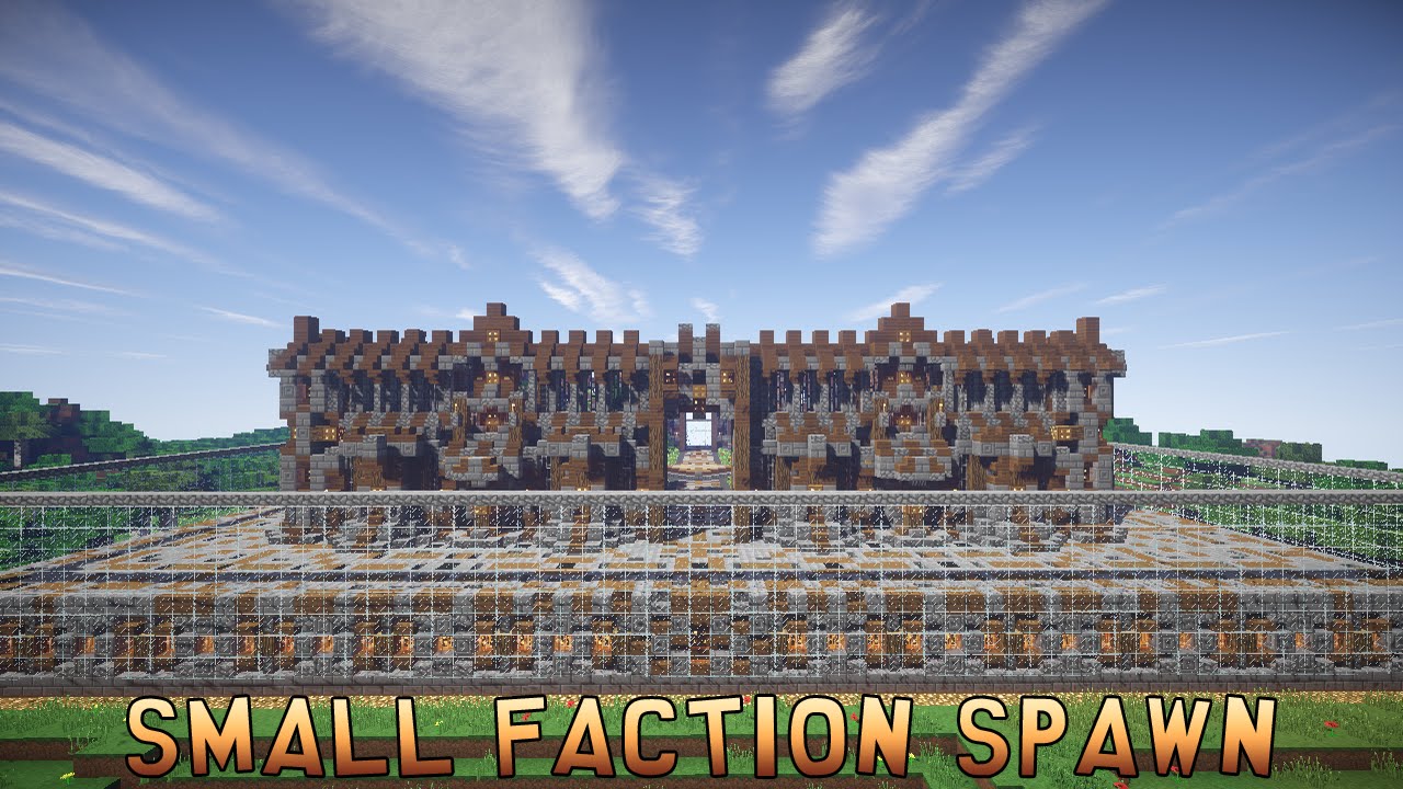 Minecraft - Wood/Stonebrick Themed Small Faction Spawn [1.7 - 1.12] [Download + Schematic]