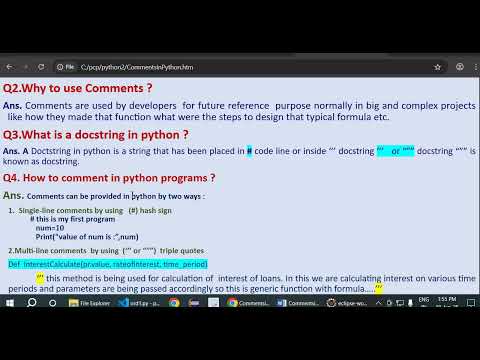 What are comments in python ?