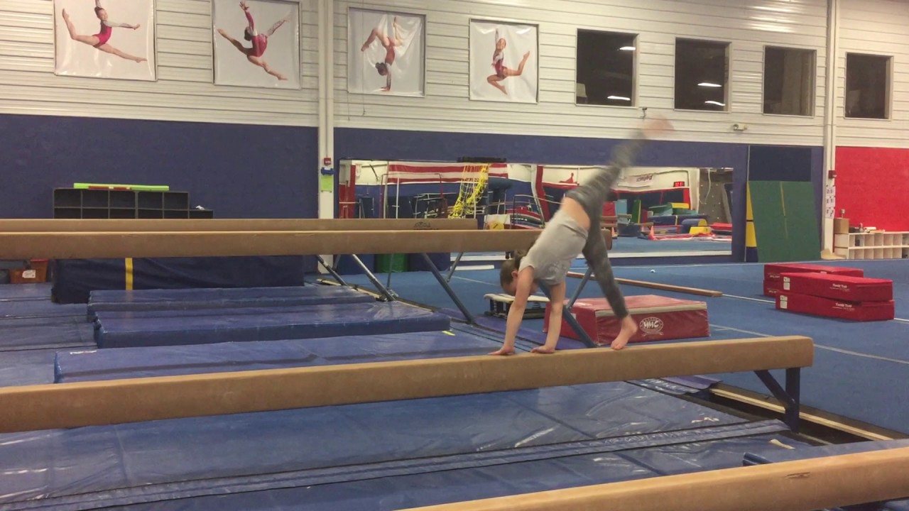 Handstand turn dismount beam 2