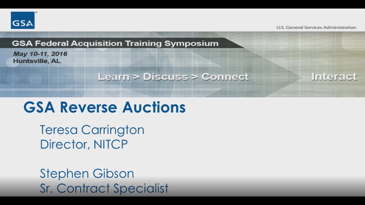 GSA Reverse Auctions