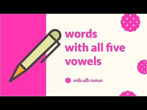 English Handwriting | Words with all vowels