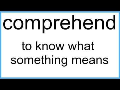 comprehend The New English Dictionary meaning | Vocabulary for Kids | Children's Dictionary