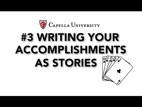 Writing Your Accomplishments as Stories