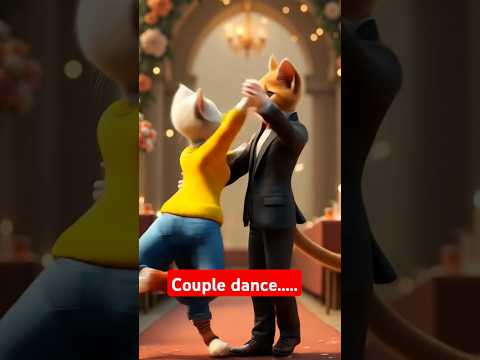 cat couple dance ❤️😲 #couple #cartoon #catshorts #coupledance #songs #viralshort #trendingreels