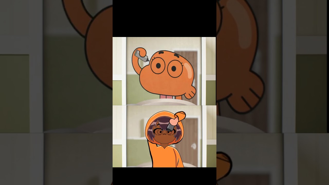 the  amazing  world  of  gumball  Darwin original vs animated #ibispaint #animation