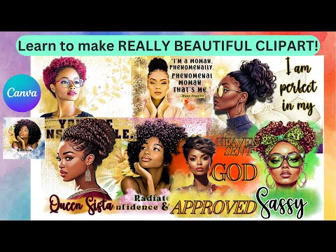 Canva Tutorial - Learn to make REALLY BEAUTIFUL CLIPART! - #canvatutorial #sellonetsy #learncanva