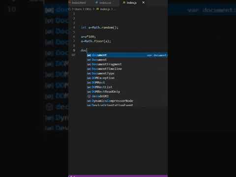 Dynamically generating random number between 1 to 100 using js #shorts