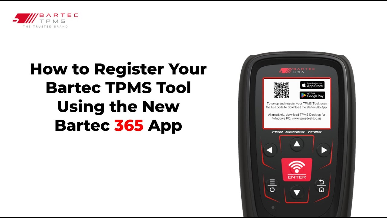 How to Register Your Bartec TPMS Tool Using the New Bartec 365 App