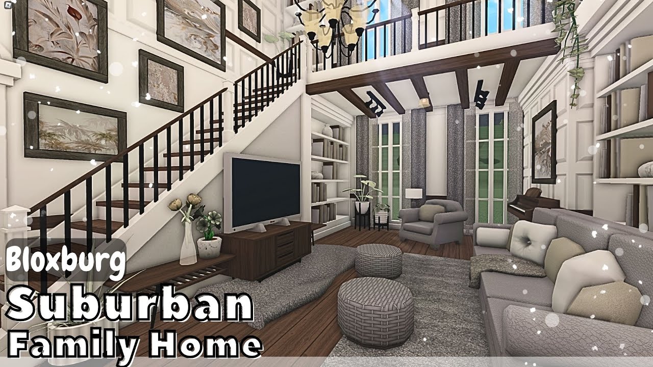 BLOXBURG: Suburban Family Home Speedbuild (interior + full tour) Roblox House Build