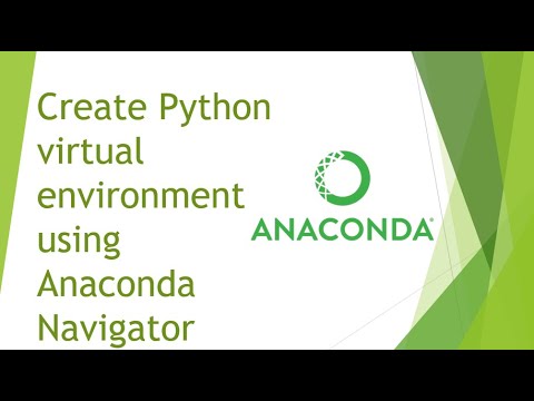 Create Python virtual environment using Anaconda Navigator