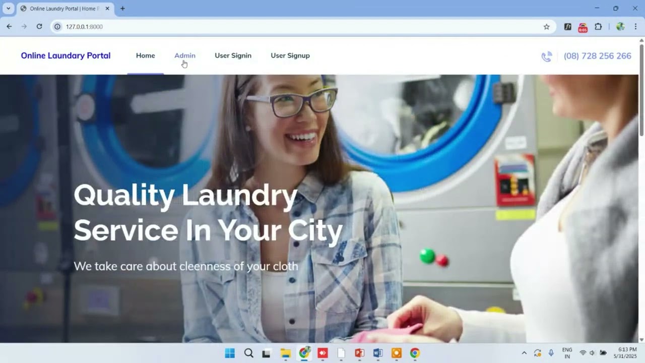 Online Laundry Portal using Python Django & MySQL | PythonCodeverse