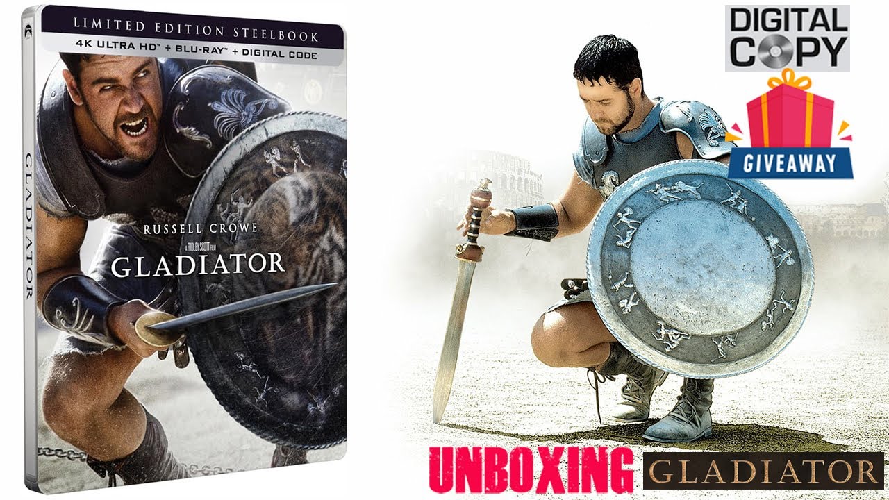 Gladiator 2000 4K SteelBook Review and Unboxing Russell Crowe, Joaquin Phoenix Digital Code Giveaway