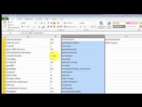 How to make French vocabulary lists