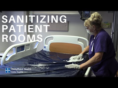 Sanitizing patient rooms at UnityPoint Health - St. Luke's Hospital