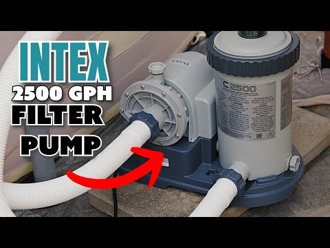 Intex 2500 GPH Krystal Clear Cartridge Filter Pump System Install Review Easy Simple