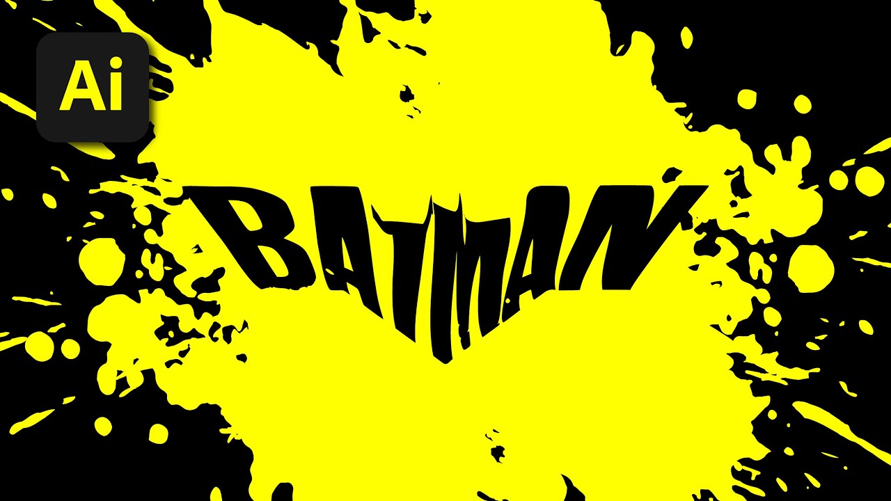 Batman text Effect in Illustrator (SUPER SIMPLE)