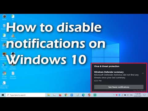 How to disable notifications on Windows 10