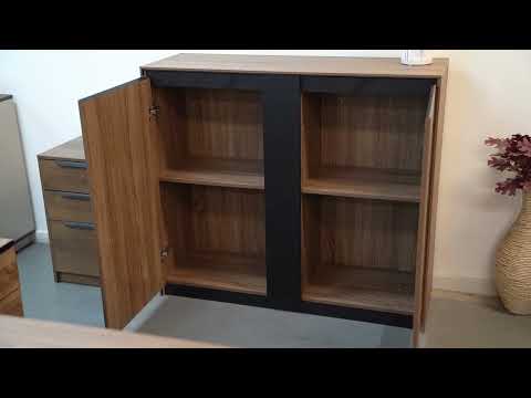 ADRIANO Credenza Cabinet 117cm - Light Brown