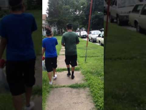Latin King checks a folk