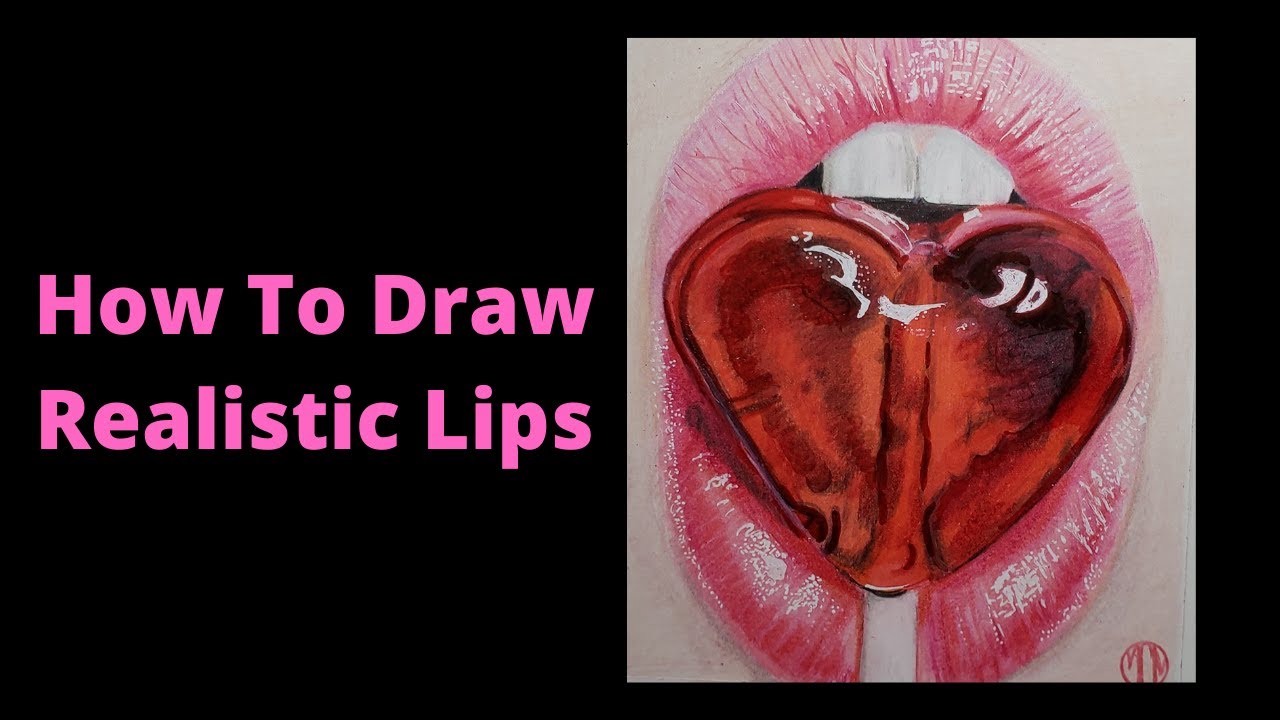 How to draw Realistic lips  | colored pencil