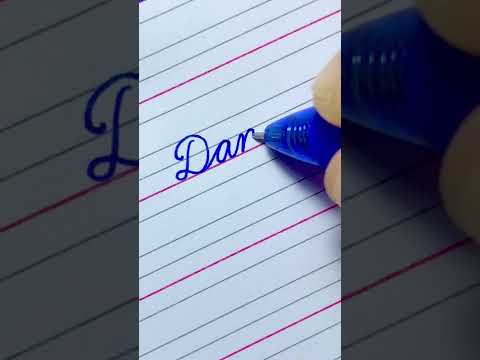 “Dania” How to Write Your Name in Cursive Writing | #Shorts #cursivewriting #calligraphy