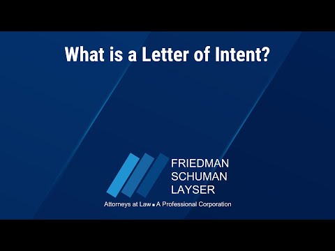 What is a Letter of Intent? - Friedman Schuman Law Firm