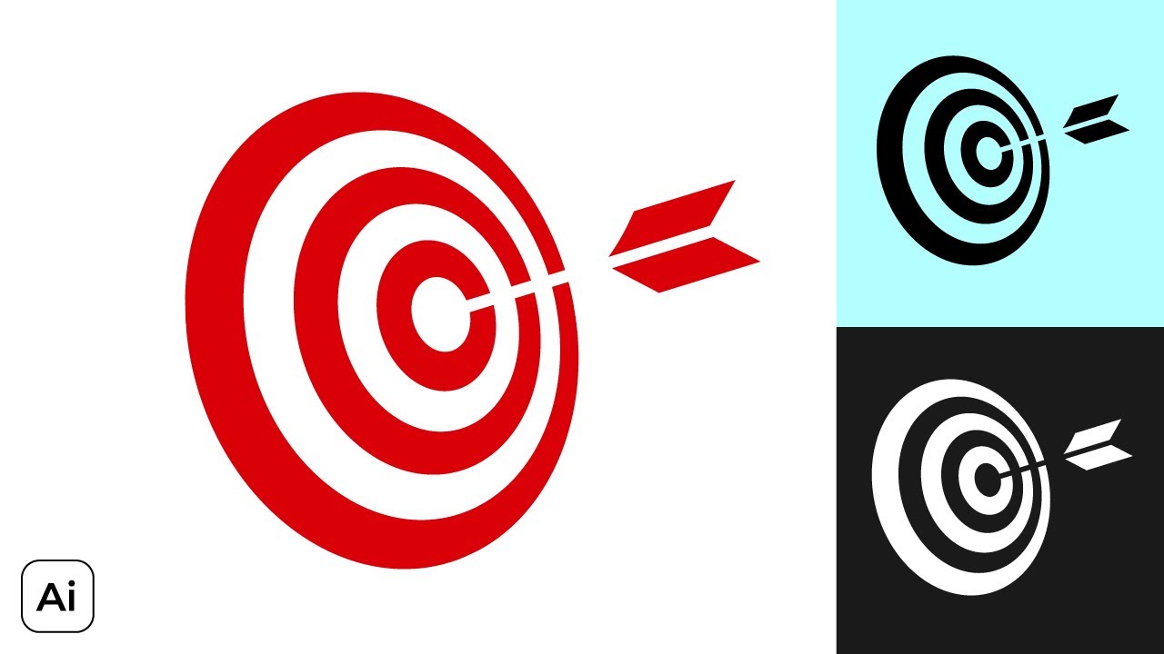 How to Make Icon Arrow on Target - Adobe Illustrator Tutorials