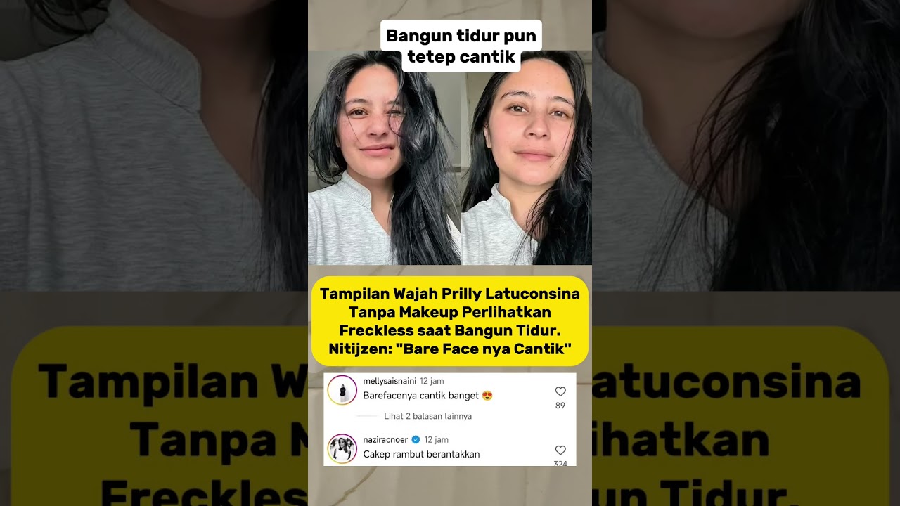 Tampilan Prilly Latuconsina tanpa wajah saat bangun tidur