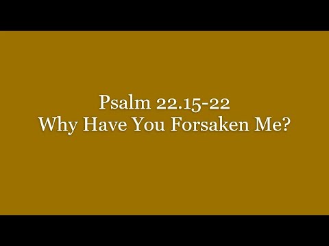 072 Psalm 22:16-22 Why Have You Forsaken Me