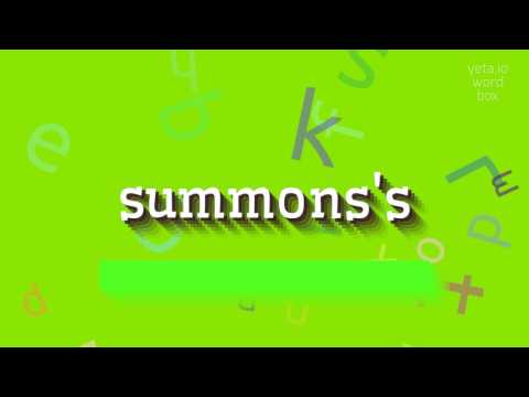 How to say "summons's"! (High Quality Voices)