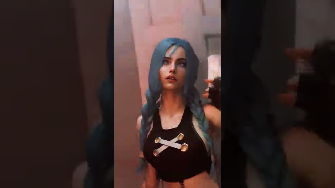 Experimenting with Stable Diffusion & I remixed this reel from @laurenxburchanimated as Jinx 👿🖤