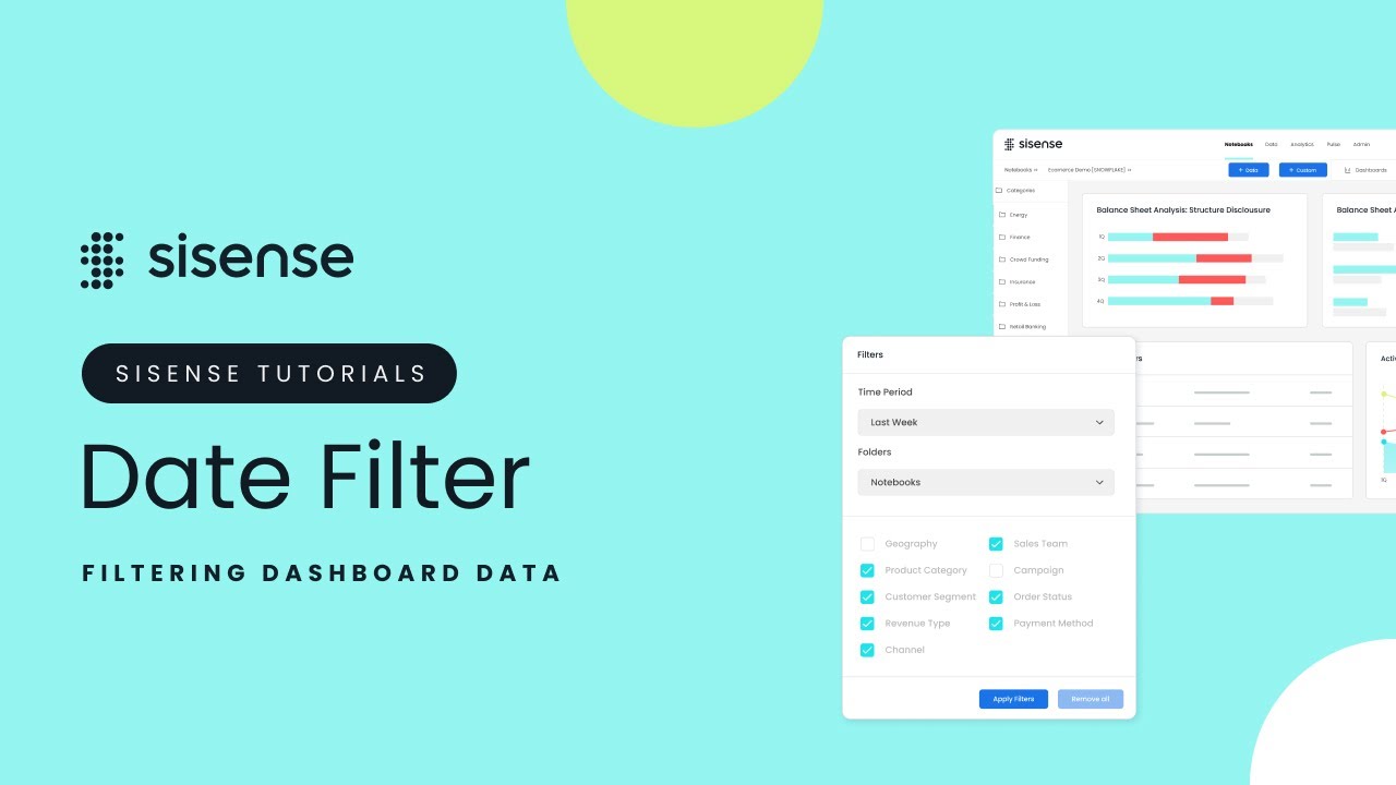 Date Filter | Sisense Tutorials: Filtering Dashboard Data