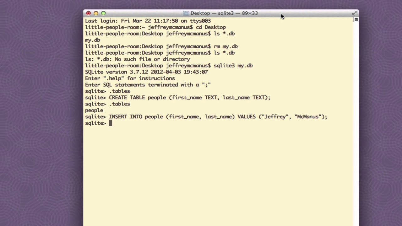 CodeLesson Getting Started with SQLite