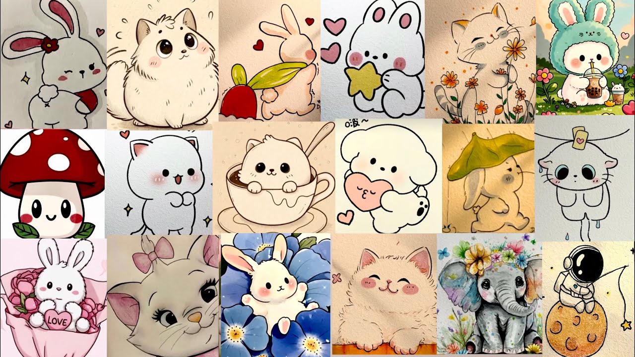 100+ Easy Doodle Art ideas to boost 🍀☃️
