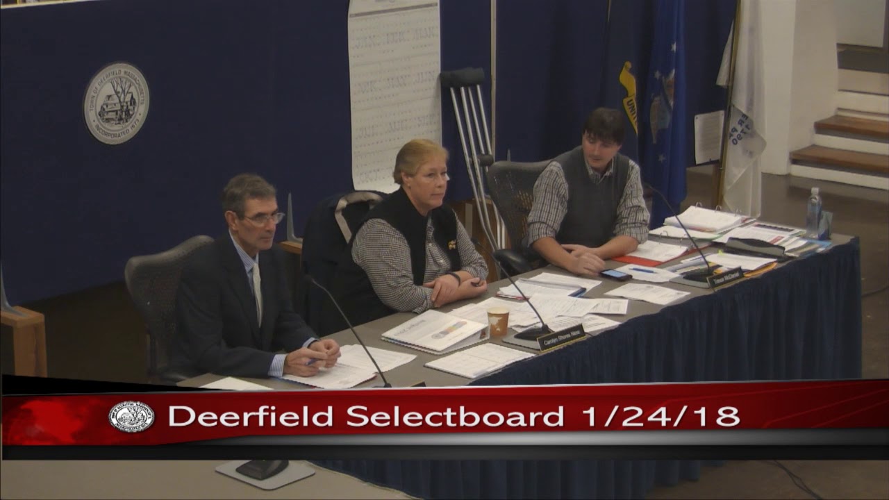 Deerfield Selectboard - January 24, 2018