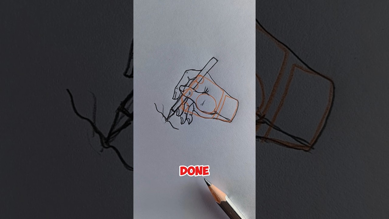 Perfecting Hand Gestures – Drawing a Natural Writing Pose! #art #foryou #drawing #satisfying #sketch
