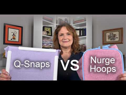123Stitch.com | Q-Snaps VS Nurge Hoops for Cross Stitching and Embroidery - on FlossTube