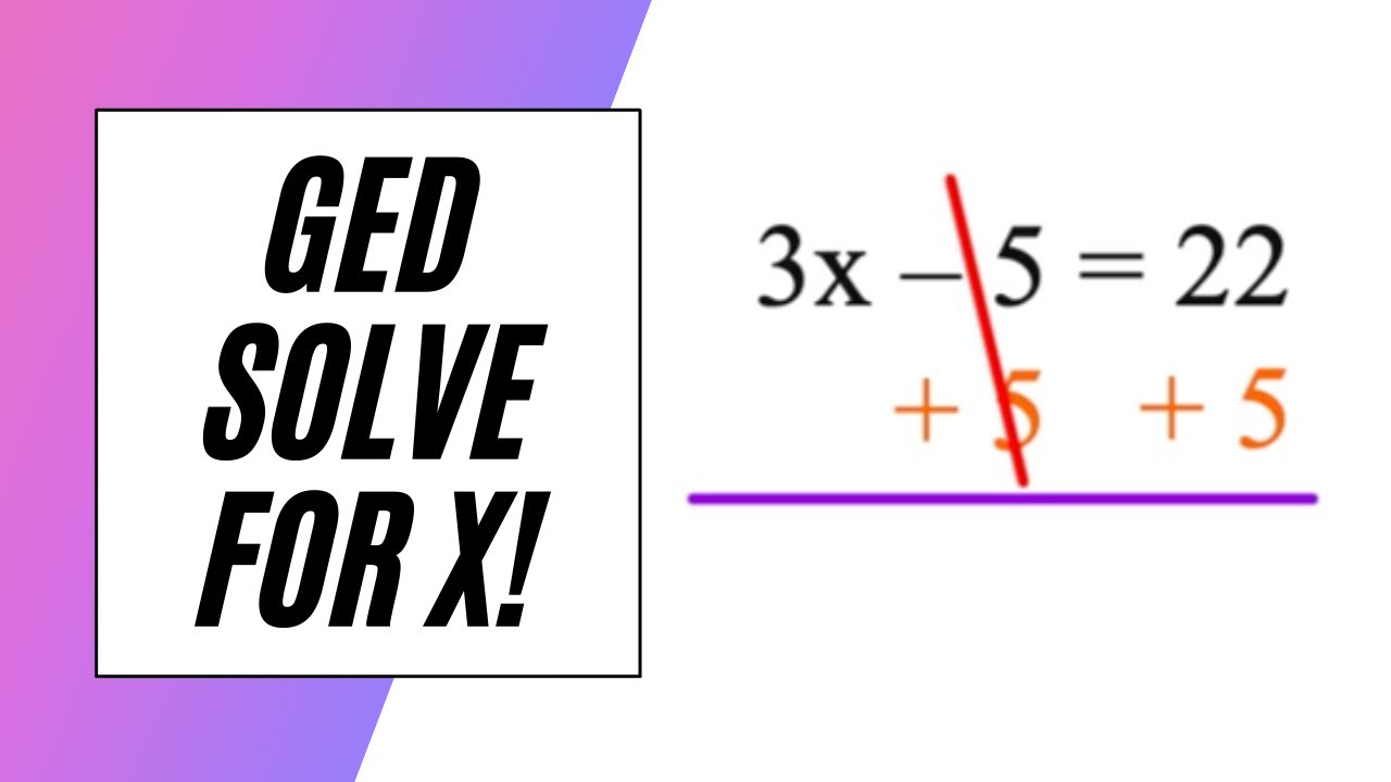Solve ANY Equation on GED Math!
