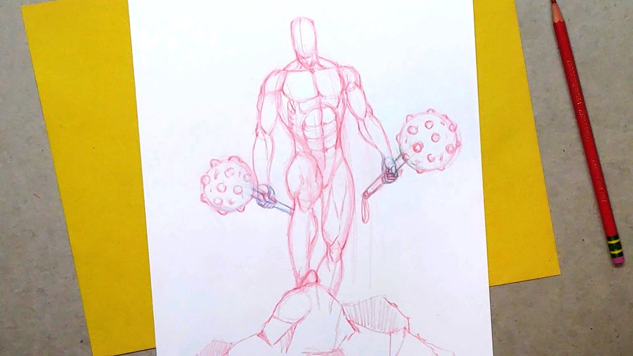 Action Pose Drawing   The Conqueror Pose